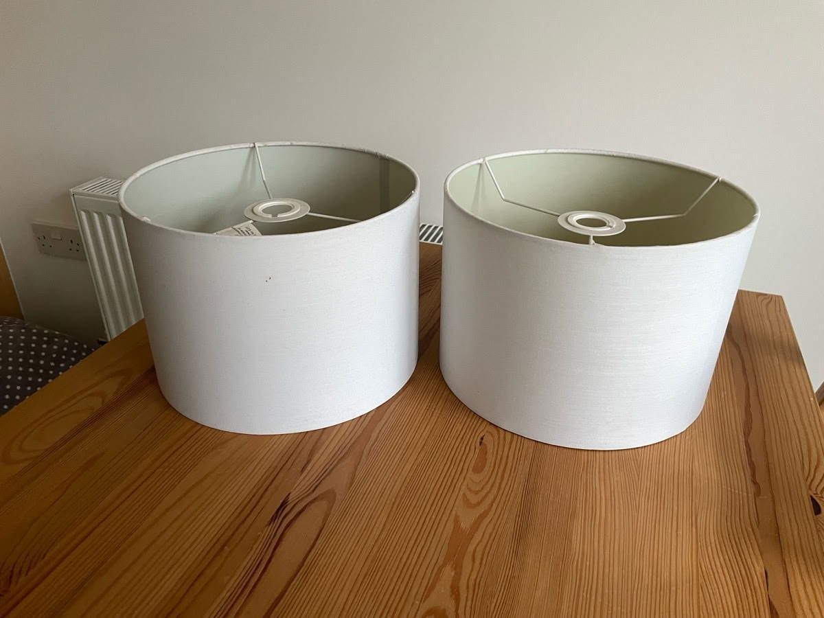 Free: 2 white ceiling lampshades (Katesgrove, Reading, RG2)