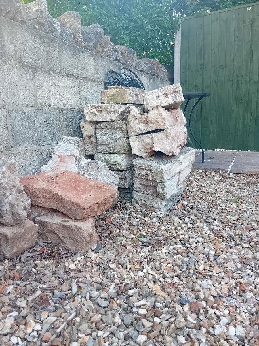 Free: Garden wall blocks (Wells Somerset BA5)