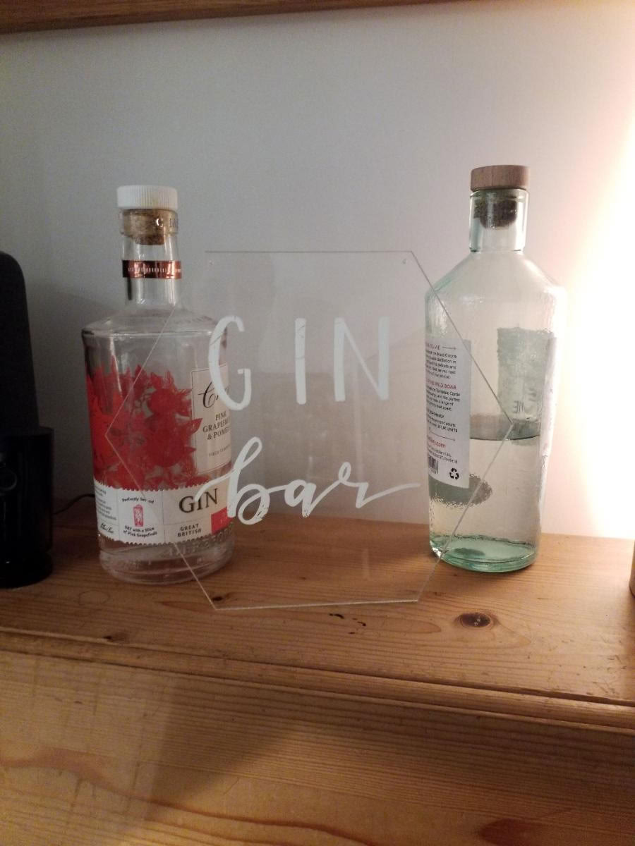 Free: Perspex hexagon with calligraphy (Catford)