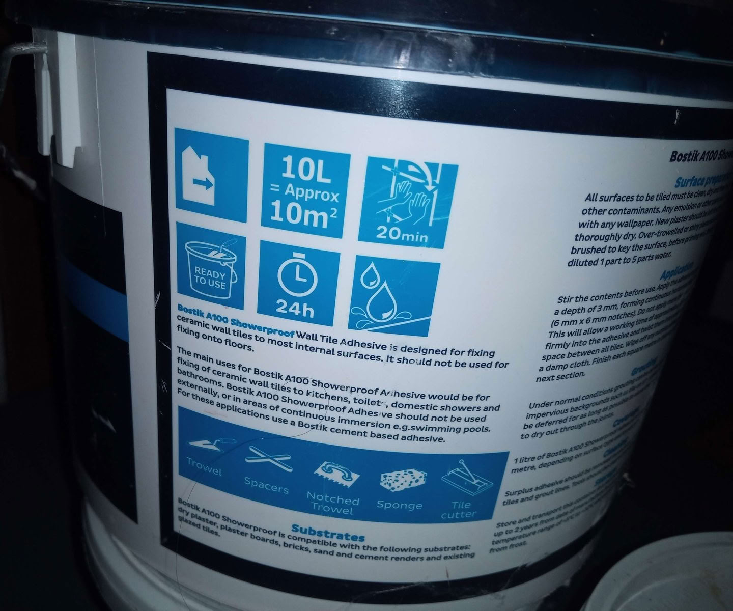 Free: Ceramic wall tile adhesive (Colchester CO4) - Colchester Freegle