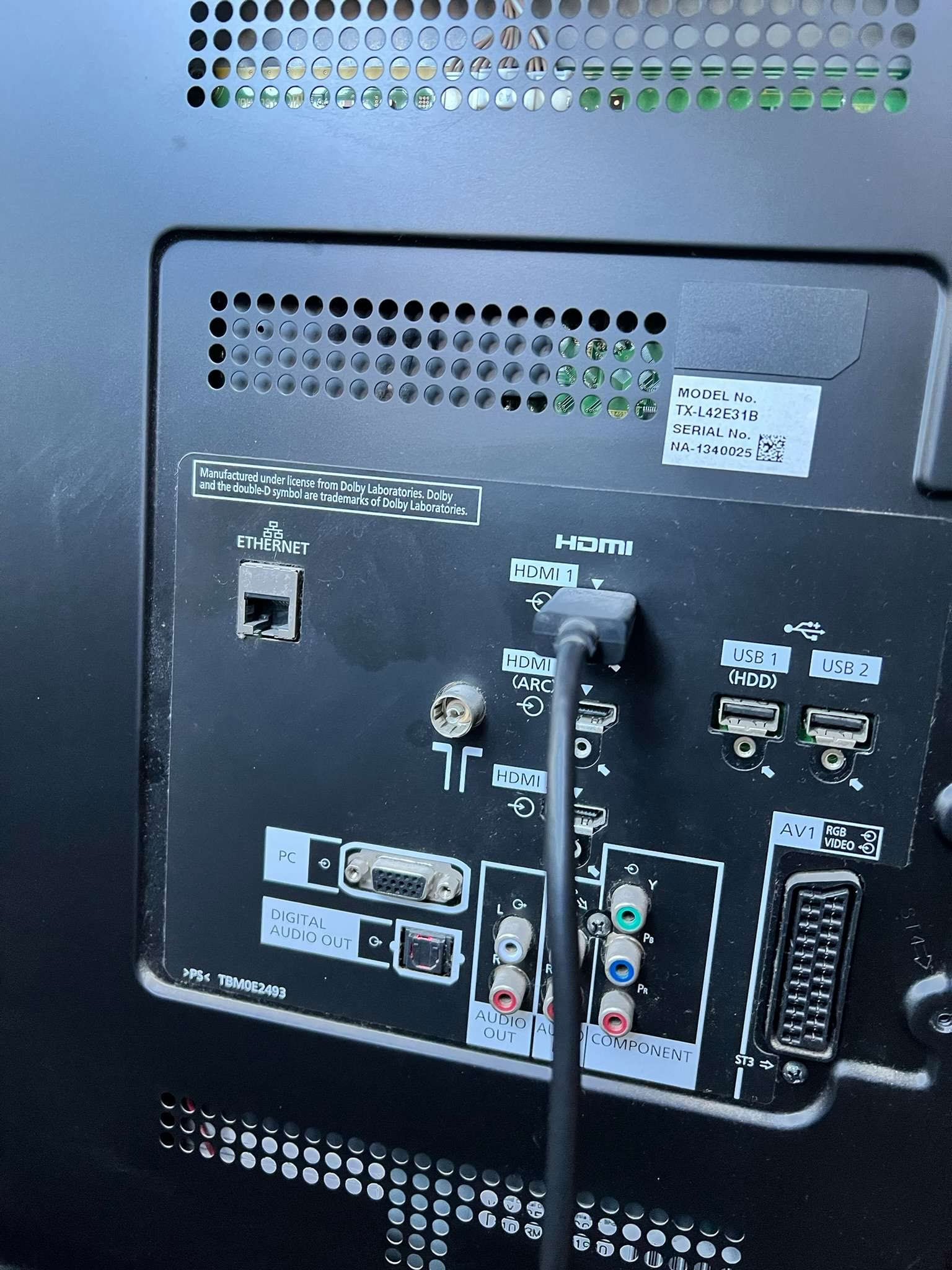 Free: 42" Panasonic TV - working (Guiseley LS20) - Otley Freegle