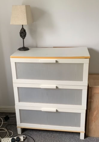 Free: White 3 drawer bedroom unit, Ikea (Sittingbourne)