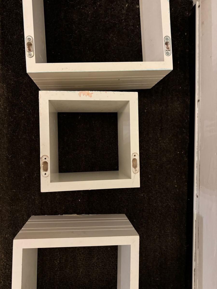 Free: 3 white nested square shelvew (SE11)