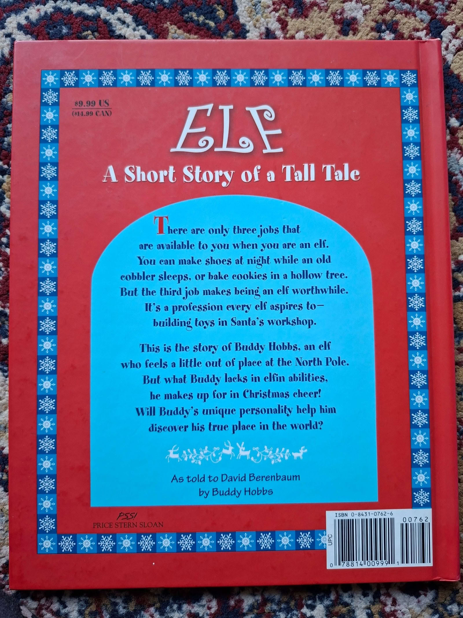 Free: Elf story book (Carpenders Park WD19) - Watford Freegle