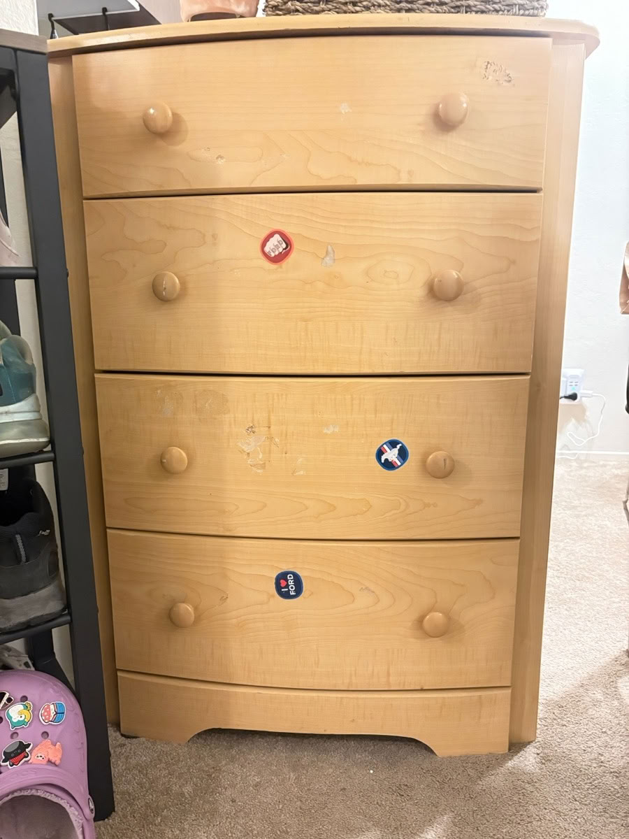 Free: 4 drawer chest sycamore (Alvarado-Niles) - Fremont Freecycle