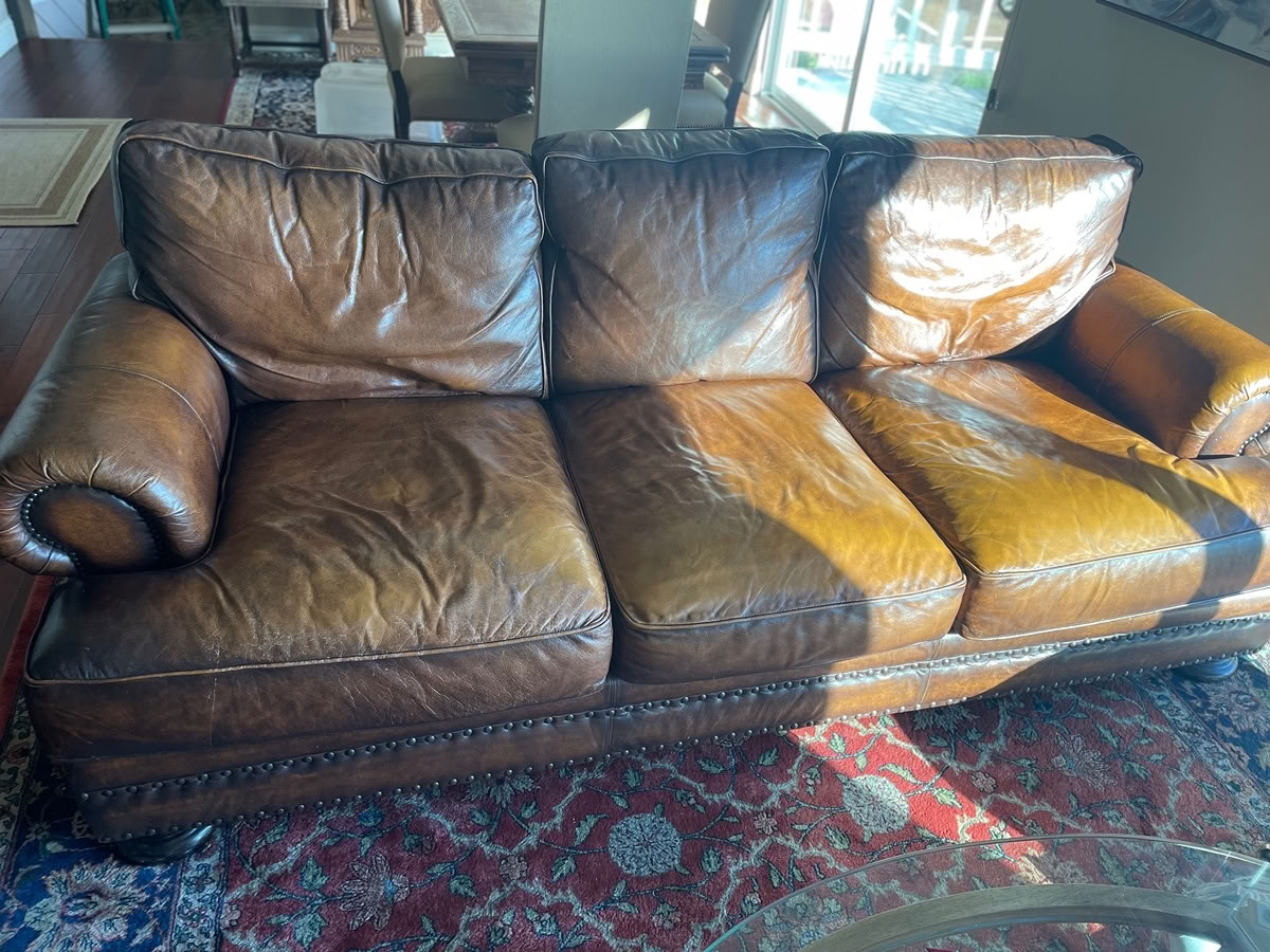 Free: Premium Bernhardt Leather Couch (Morgan Hill West Side.)