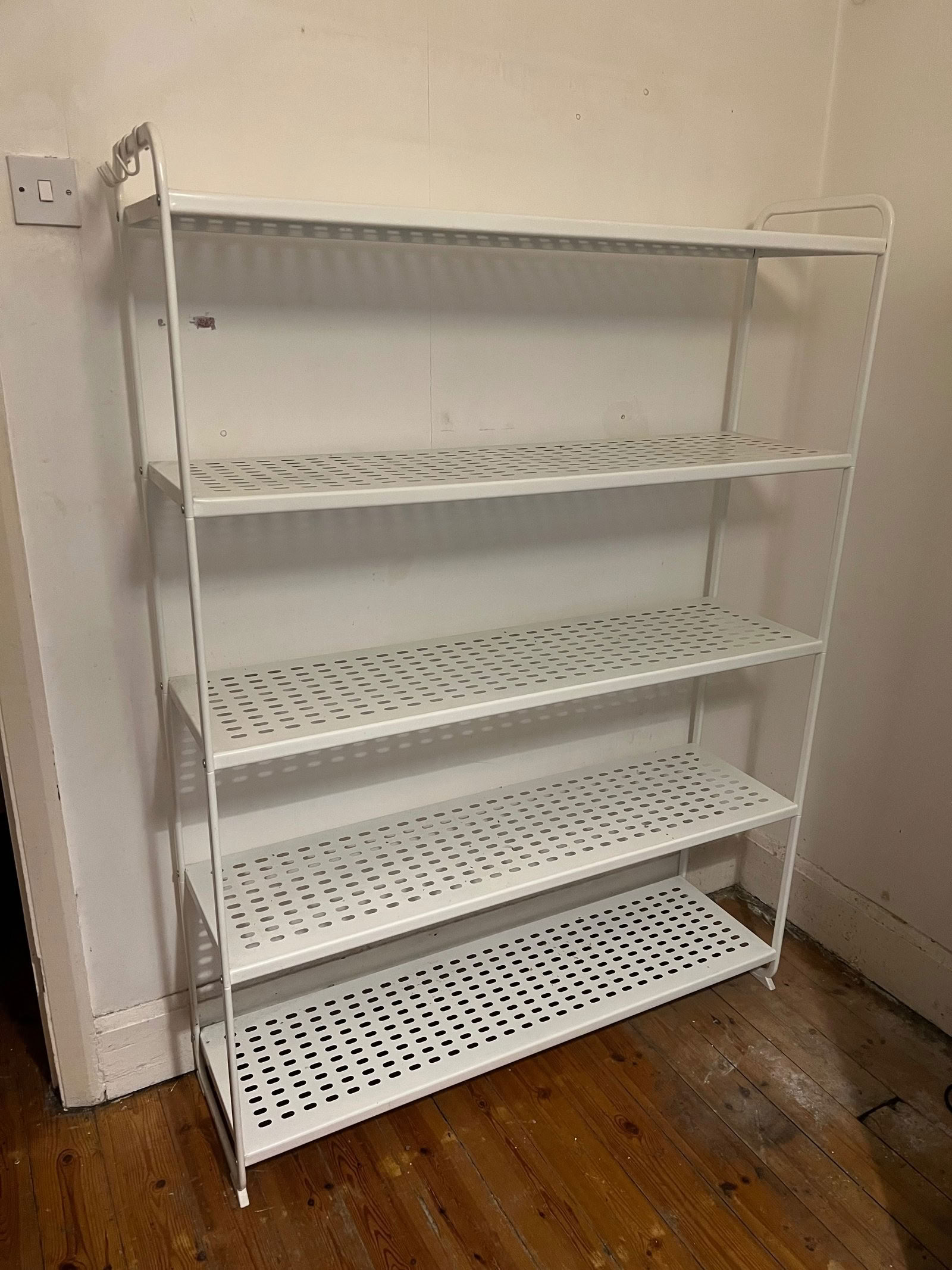 Free: White Metal Ikea Shelf (Shacklewell N16) - Hackney Freegle