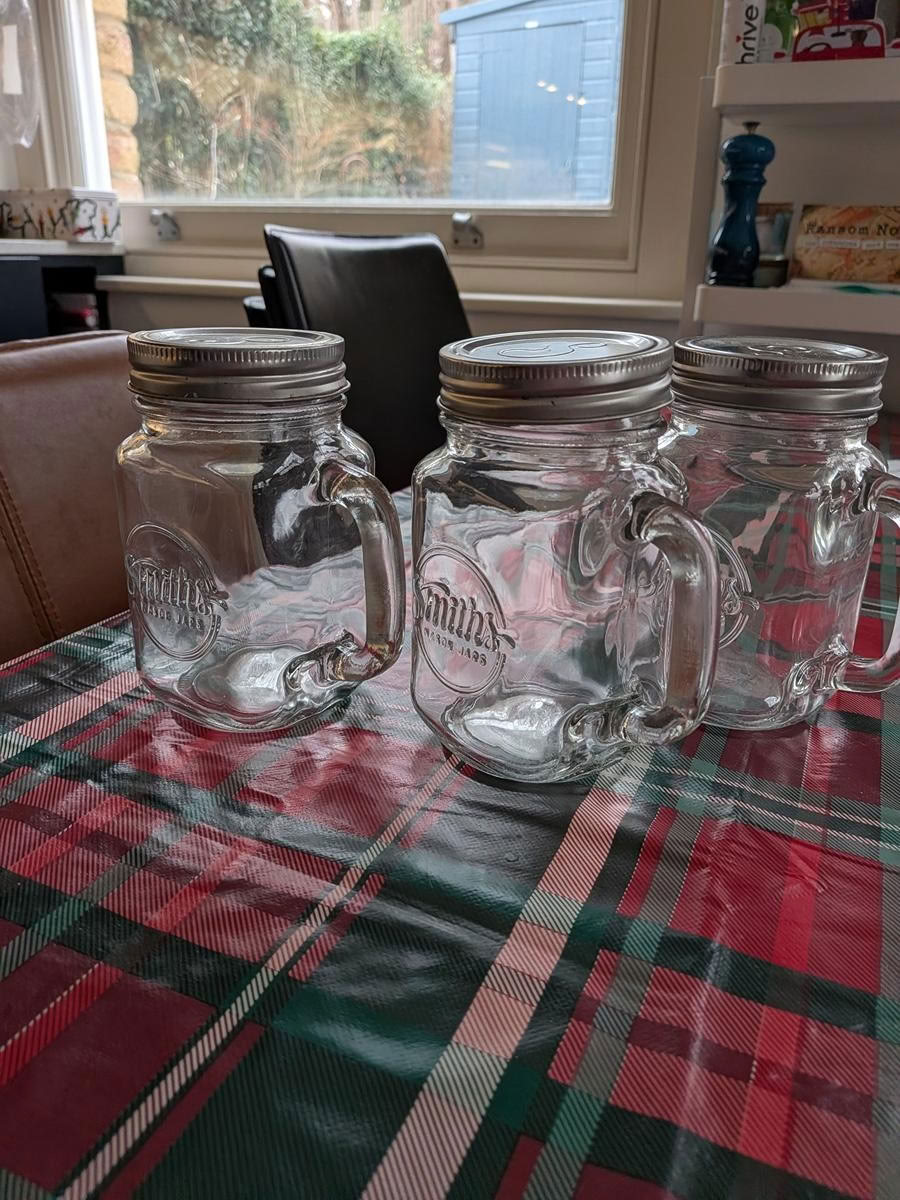 Free: 3 jars with lids (Forest Hill) - Lambeth Freegle
