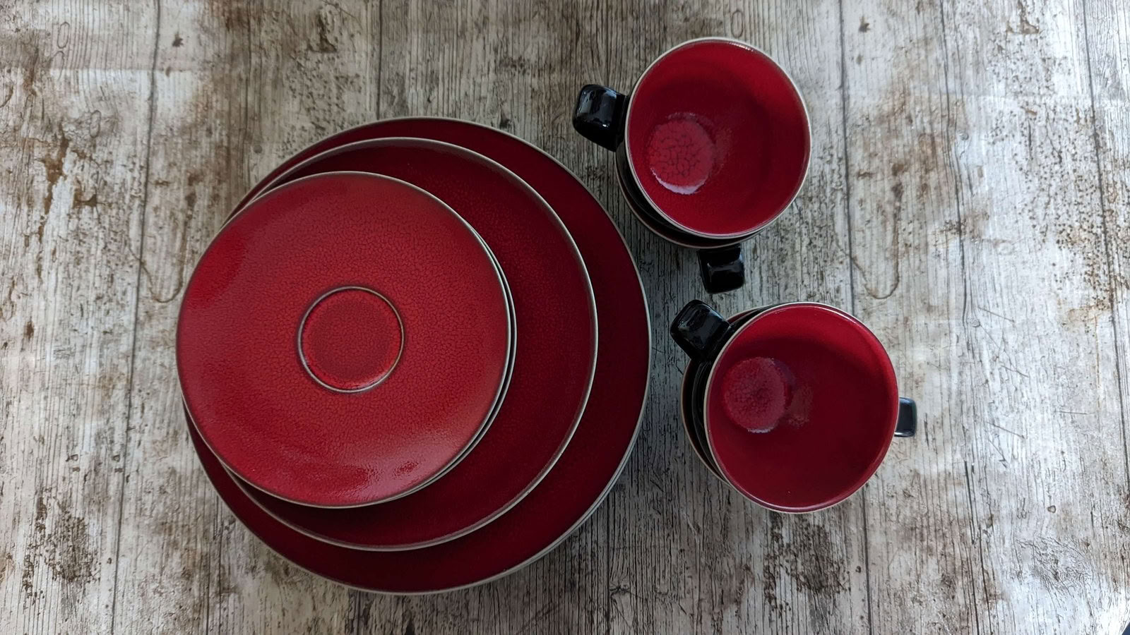 Free: John Rocha Pico Red stoneware dinner set (Queens Park MK40 ...