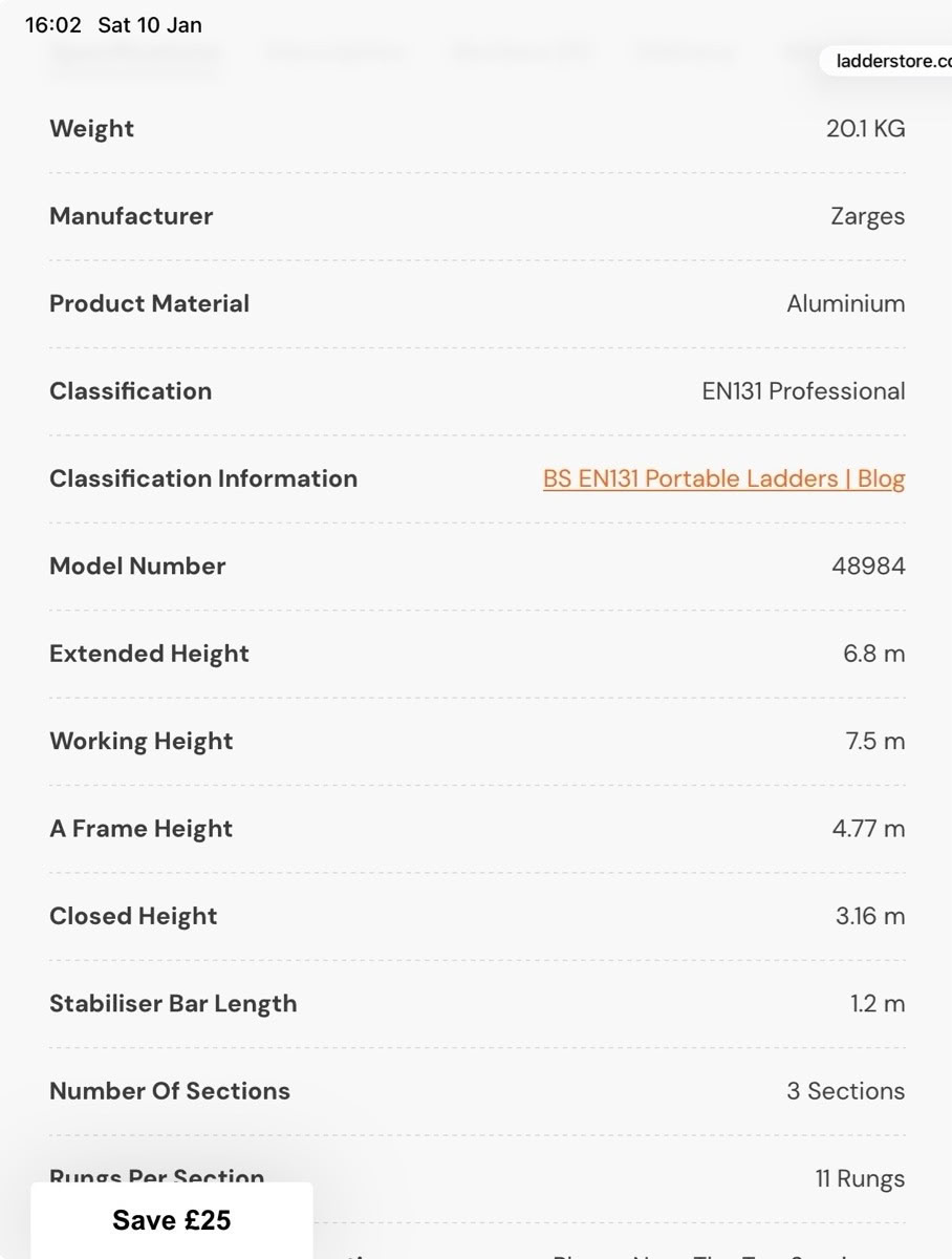 Free: 11 Rung Zarges Ladder (East Grinstead. RH19)