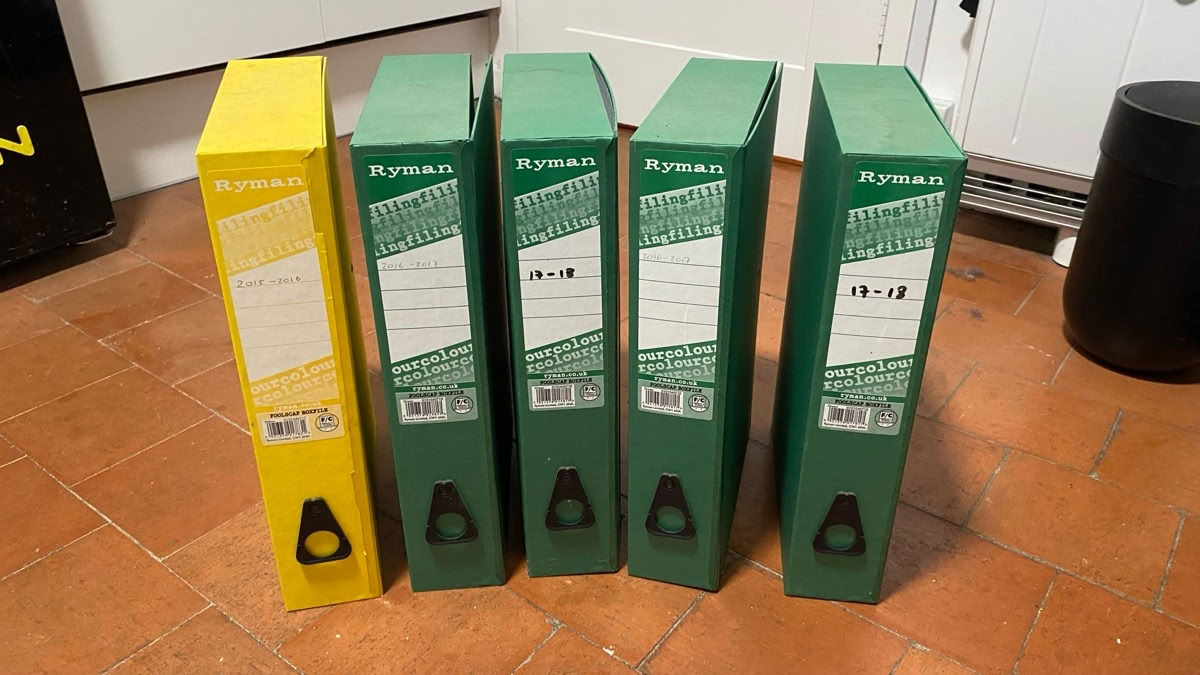 Free: Five A4 Box Files (BR2) - Dartford Freegle