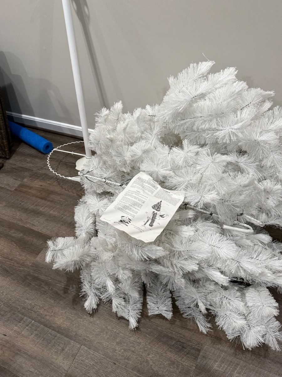 Free: Faux white Christmas tree (Olney,Emory and Georgia)