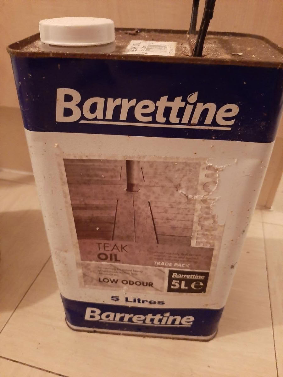 Free: 5 Litres Barretine Teak oil (Carlton) - Flitwick & Ampthill Freegle