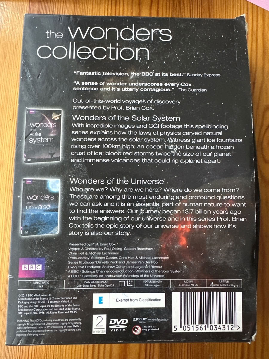 Free: Prof. Brian Cox DVDs (Sanderstead)