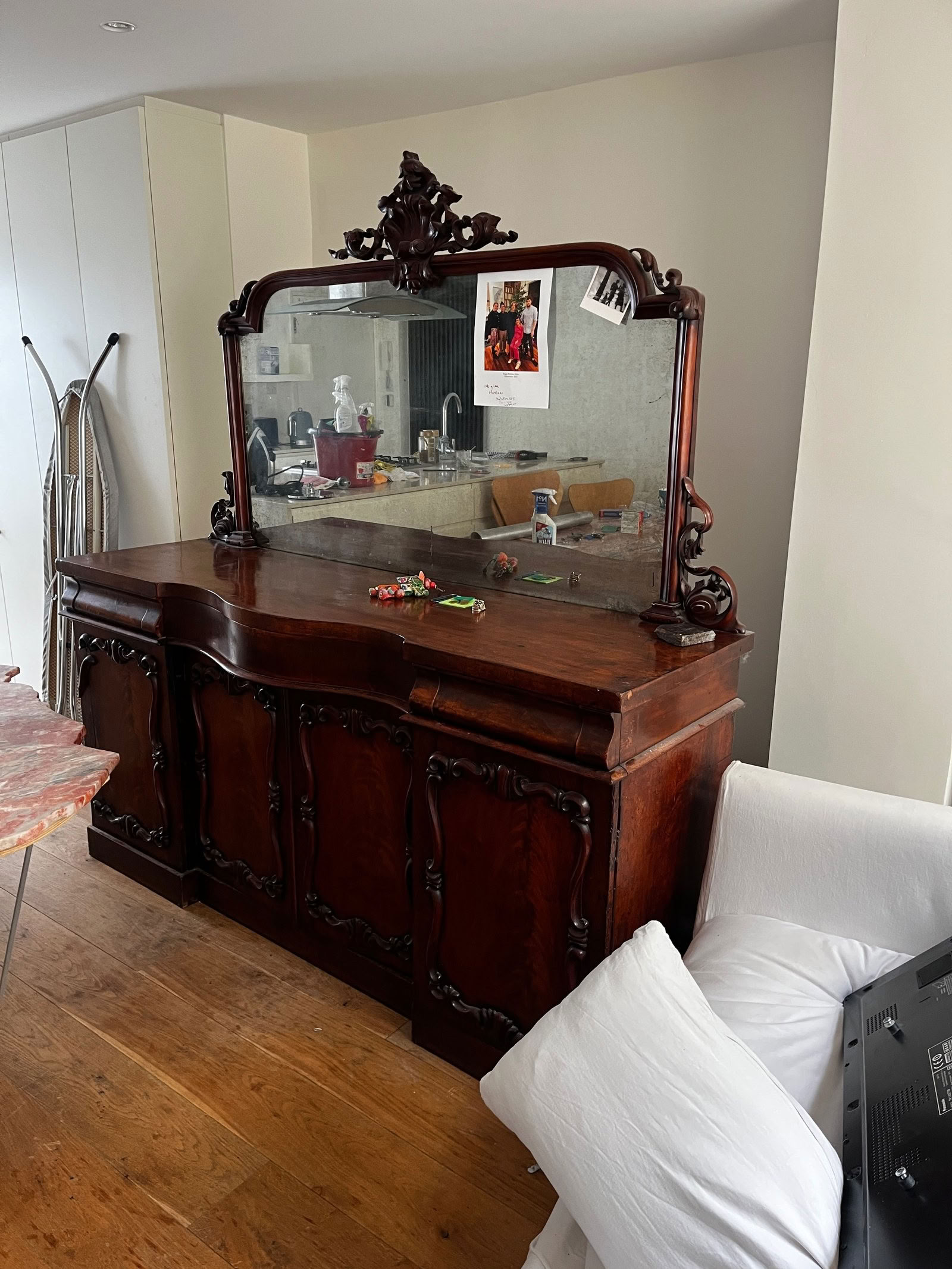 Free: side board with large mirror (Holland Park W11) - Kensington and ...